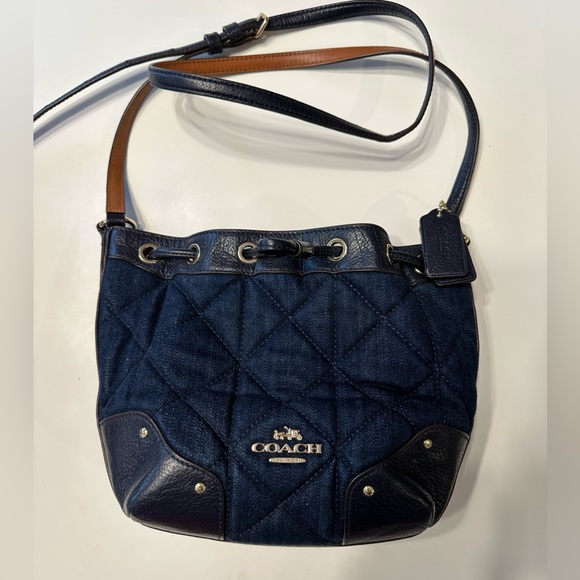 Coach | Bags | Coach Denim And Leather Crossbody Bag | Poshmark